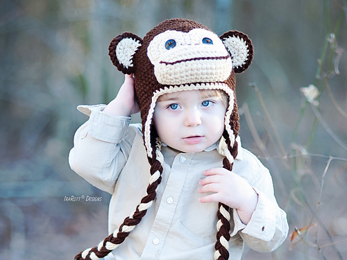 Ravelry: Chip The Chimpanzee Monkey Hat pattern by Ira Rott