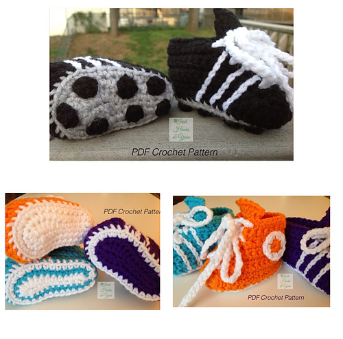 Ravelry: Soccer cleats/Running Shoes Crochet Pattern pattern by Irish ...