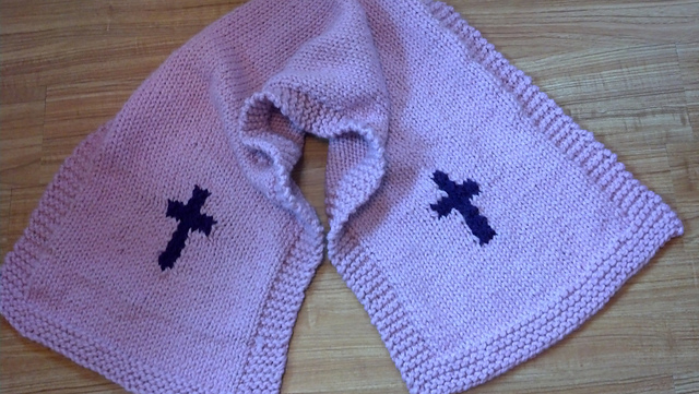 Ravelry: Prayer Shawl with Two Crosses pattern by Sandra Bellico