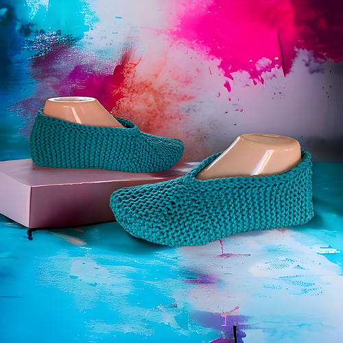 Ravelry: Minimalist Round Toe Slippers pattern by Janis Frank