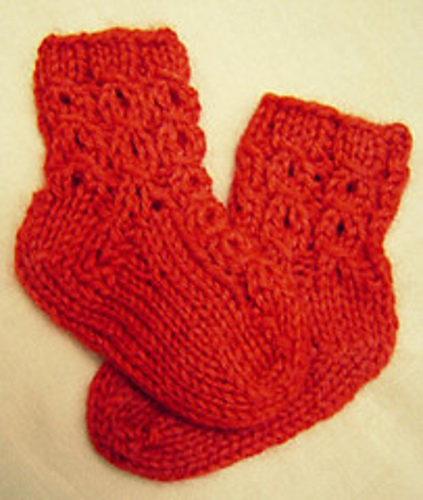 Ravelry: Mock Cable Baby Socks pattern by Janet Gallagher
