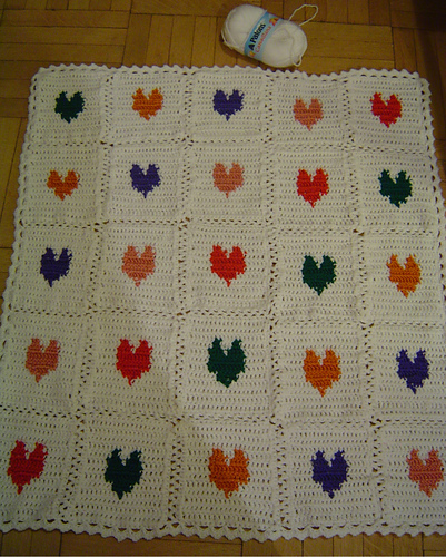 Ravelry: Heart Baby Blanket pattern by Jandy Warner