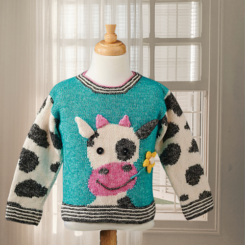 Ravelry: Daisy the Cow Jumper pattern by Jane Burns