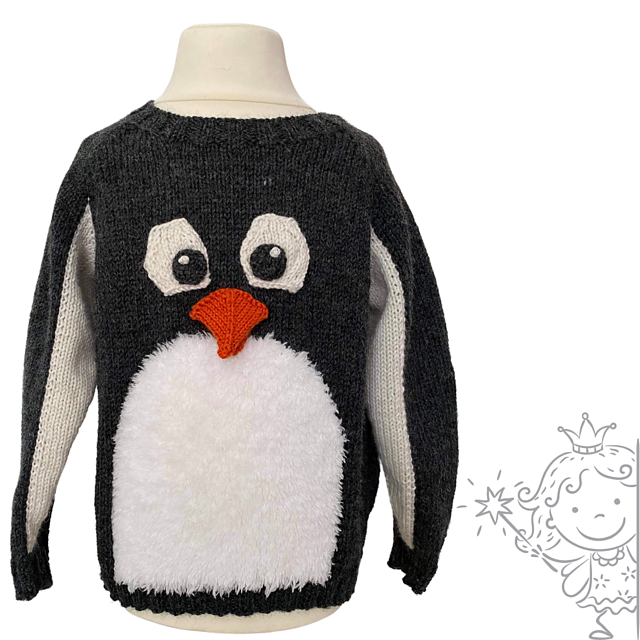 Ravelry: Mr Fluffy Tum Penguin Sweater pattern by Jane Burns
