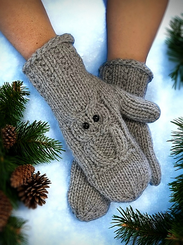 Ravelry: Extra Thick Owl Mittens pattern by Janis Frank