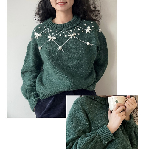Ravelry: Sapin Sapin ! Sweater pattern by Jardin des Tricots