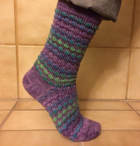 Ravelry: Stained Glass Bubble Socks pattern by Jen Hurley