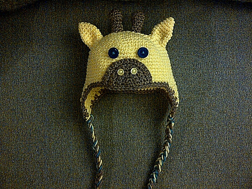 Ravelry: Giraffe Beanie with Earflaps pattern by Janet Carrillo