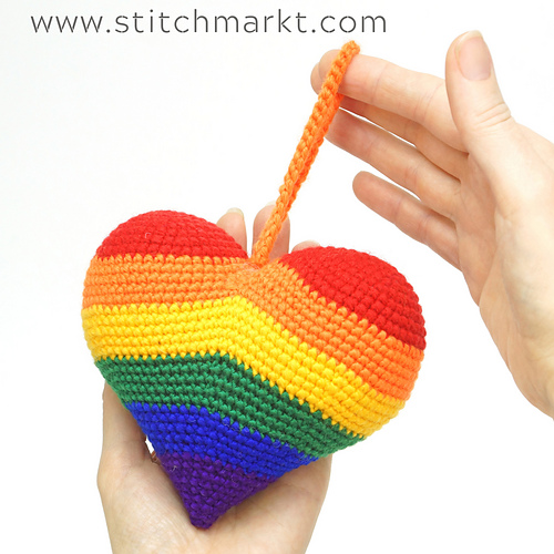 Ravelry: Rainbow Heart pattern by JenPattern
