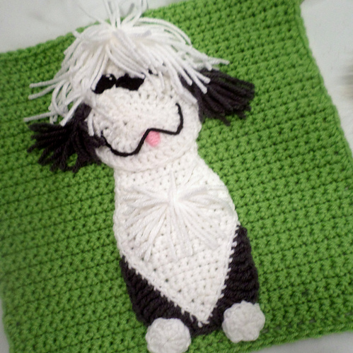 Ravelry: Old English Sheepdog Patch pattern by Jenna Wingate