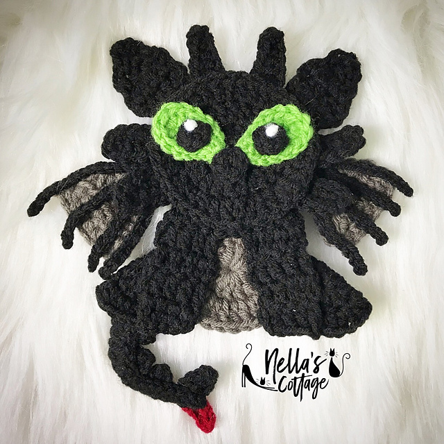 Ravelry: Black Dragon pattern by Jen Mitchell - Nella's Cottage