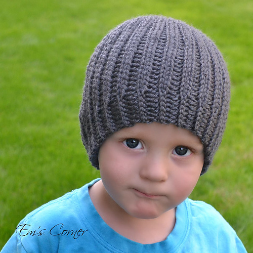 Ravelry: Men's Reversible Knit Look Beanie pattern by Jennifer Renaud