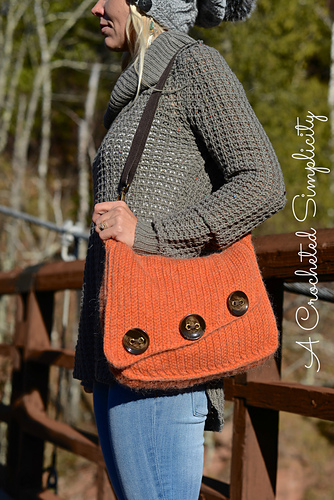 Ravelry: Knit-Look Asymmetrical Bag pattern by Jennifer Renaud