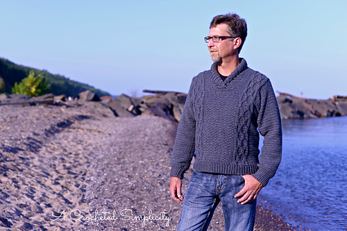 Ravelry: Midwestern Warmth Men's Cabled Sweater pattern by Jennifer Renaud
