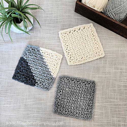 Ravelry: C2C Mini Bean Stitch Square & Rectangle pattern by Jennifer Renaud