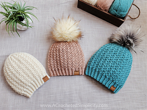 Ravelry: Short Row Crochet Beanie & Slouch pattern by Jennifer Renaud