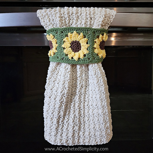 Ravelry: Sunflower Hand Towel pattern by Jennifer Renaud
