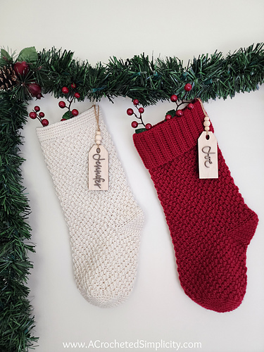 Ravelry: Stacked Diamonds Christmas Stocking pattern by Jennifer Renaud