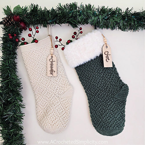 Ravelry: Stacked Diamonds Christmas Stocking pattern by Jennifer Renaud