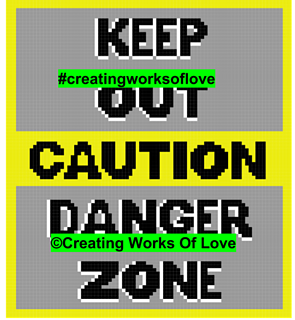 Ravelry: Caution C2C Graph pattern by Jennifer MacEwen