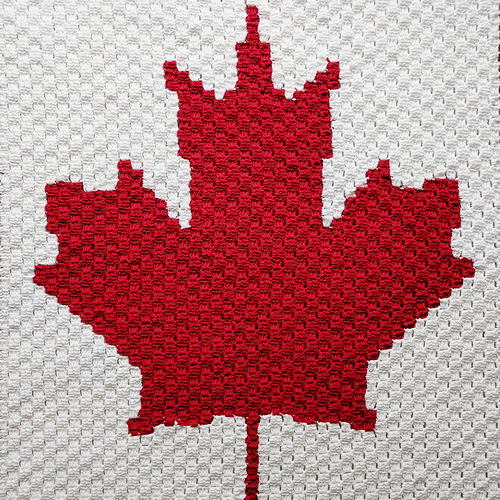 Ravelry: Canada Flag C2C Blanket pattern by Jessica McLean