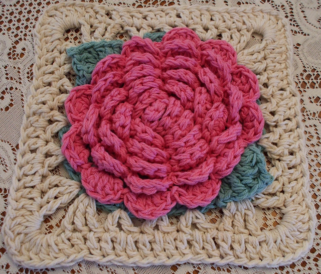 Ravelry: Vintage Rose Afghan Square pattern by Jessica Elisabeth
