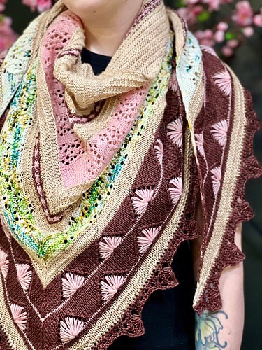 Ravelry: Cherry Blossom Festival Shawl pattern by Caroline Sommerfeld