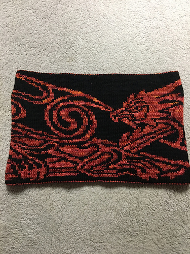 Ravelry: Celtic Flame Dragon Cowl pattern by Tania Richter
