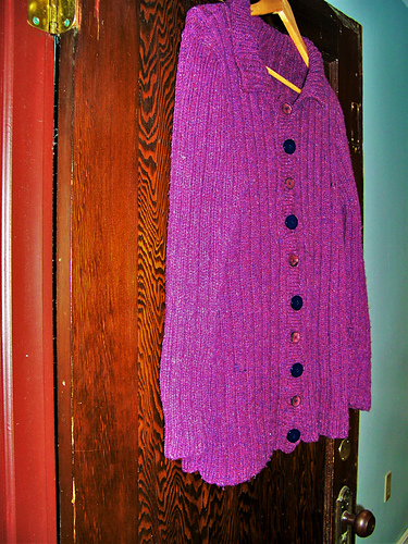 Ravelry: Plum Ribbed Cardigan pattern by Joanne Seiff
