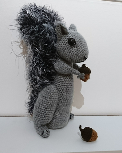 Ravelry: Joey the Grey Squirrel with Acorns pattern by Handmade by Jodie