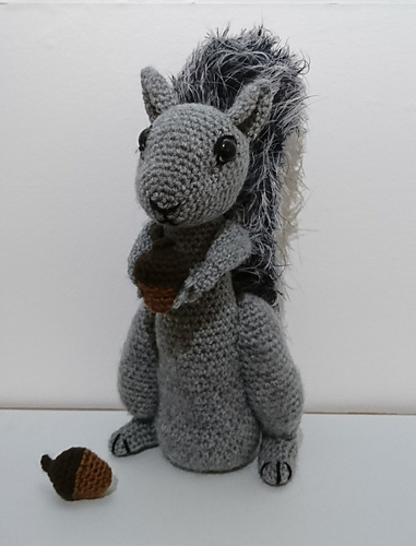 Ravelry: Joey the Grey Squirrel with Acorns pattern by Handmade by Jodie