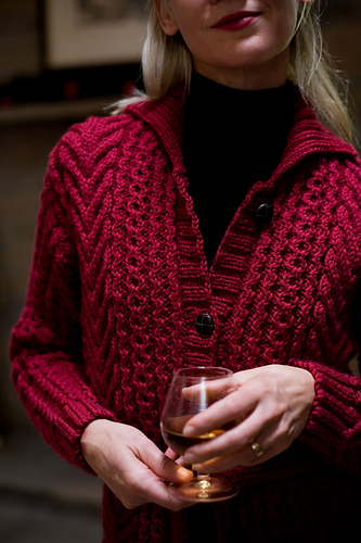 Ravelry: Red Cable Cardigan pattern by Joanne Yordanou