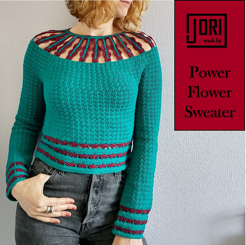 Ravelry: Power Flower Sweater pattern by madebyJORI