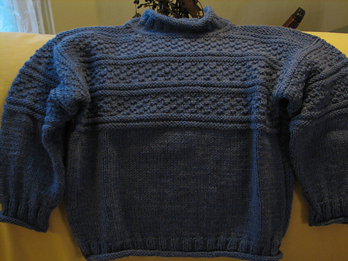 Ravelry: Moss Stitch and Garter Stitch Guernsey pattern by Debbie Bliss