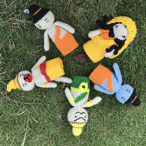 Ravelry: Ramayana finger puppets pattern by Joy PhamSontakke