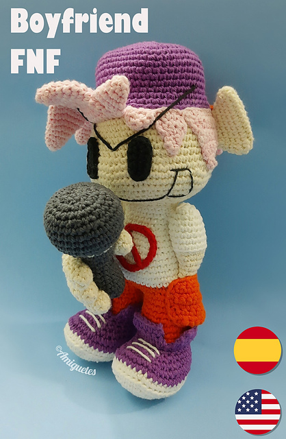 Ravelry: Boyfriend FNF pattern by Julie Glam