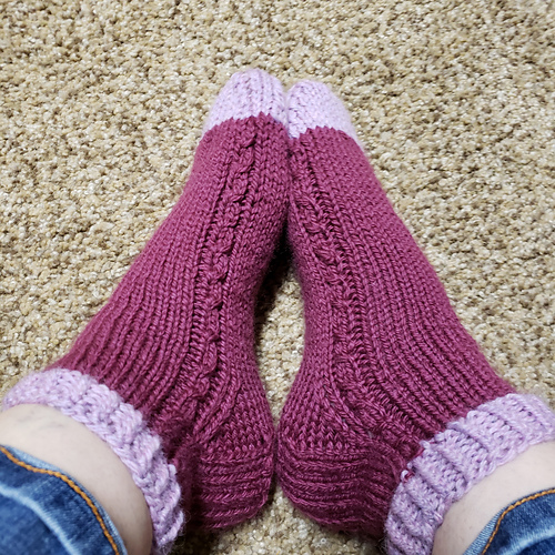 Ravelry: Wheatsheaf Aran Socks pattern by Loraine Birchall