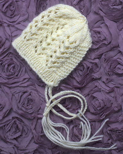 Ravelry: Lace photo prop bonnet pattern by Justine Turner