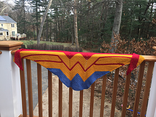 Ravelry: JustMagicMaria's Wonder Woman Wrap -- Wonderous in Woolike I