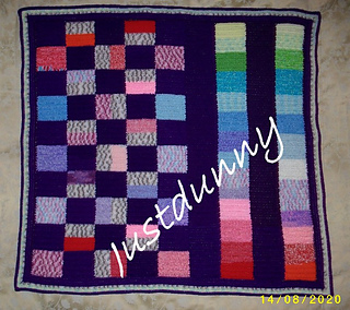 Ravelry: Justdunny's Checkerboard & strips rainbow