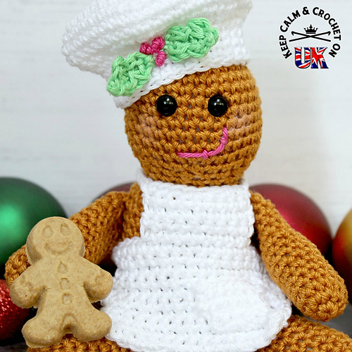 Ravelry: Gino the Gingerbread Baker pattern by Heather C Gibbs (KCACO.UK)
