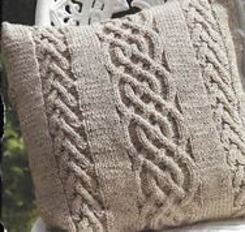 Ravelry: Saxon Braid Cushion Cover pattern by Sian Brown Knitwear Design