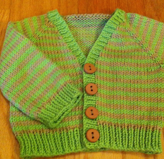 Ravelry: Striped Raglan Baby Cardigan pattern by Karen McCleary