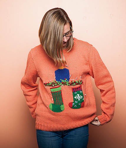 Ravelry: Mantle & Stockings Sweater pattern by Kim Cameron