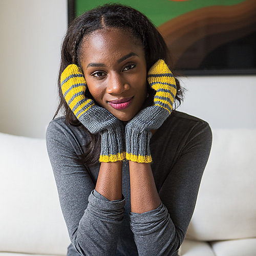 Ravelry: Ombre Stripe Mittens pattern by Emily Kintigh