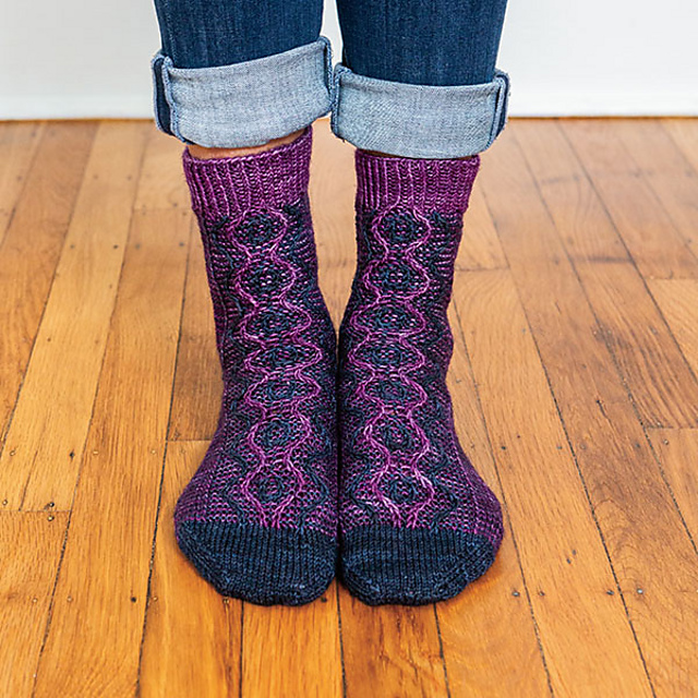 Ravelry: Helix Wiggles Socks pattern by Margaret Mills
