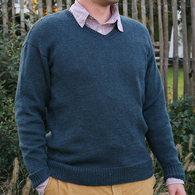 Ravelry: Arnaud Classic V Neck Men Sweater pattern by Knitting with ...