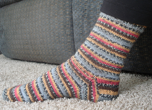 Ravelry: Easy Socks on Circular Needles pattern by Kelly Ann Jensen