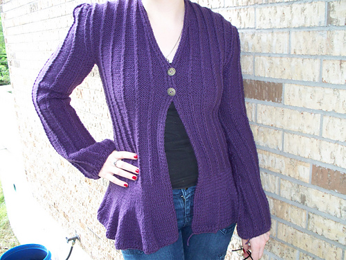 Ravelry: Flared Bottom V-Neck Cardigan pattern by Yvette Silverman