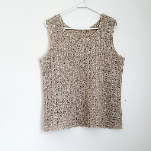 Ravelry: Herringbone Summer Tank Top pattern by Karen Vølund Fechter